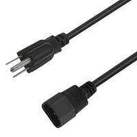 China 6 Foot UL Approved Power Cord USA Black AC 3 Prong Computer Cable for sale