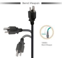 China 14-18awg Laptop 3 Prong Power Cord 6 Foot Black SIPU American Power Cord for sale
