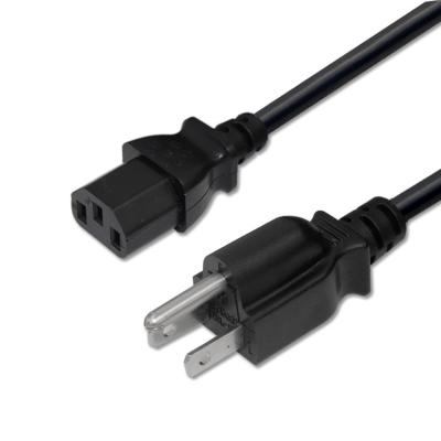 China 3 Pin US Standard Power Cable IEC C13 PVC Pure copper UL Safety Approved for sale