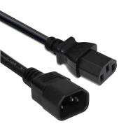 China Black IEC 60320 C13 Household Extension Cord 125V 10A 3 Prong AC Power cable for sale