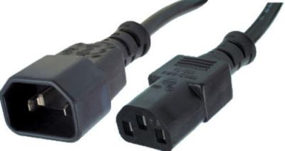 China UL Approved AC Safe Extension Cord 18AWG 0.8m 3 Prong AC Power Cord For TV for sale