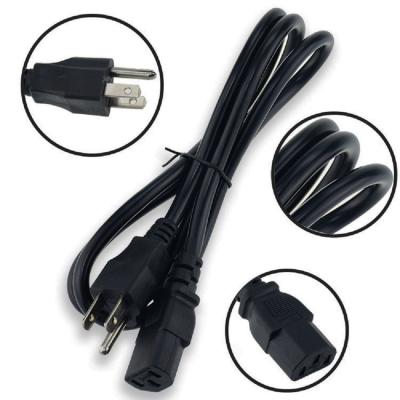China Electrical 3 Prong AC Power Extension Cord IEC C13 18/3 SJT US Standard for sale
