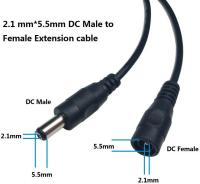 China 5.5mm X 2.1 mm dC extension lead 12V Power Extension Cable For CCTV Security Cameras for sale