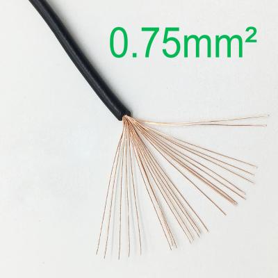 China 0.75mm PVC Insulated Flexible Cable 100 Meter/Roll 300V 500V Voltage for sale