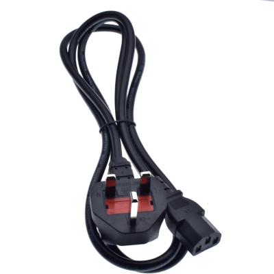 China IEC 320 C13 Uk Power Cord 3 gauge 0.75mm Insulated PVC for Laptop Home Appliance for sale