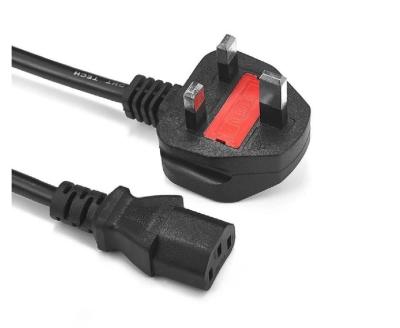 China Durable ASTA 60227 IEC53 Power Cord UK Plug To C5 3 Pin Laptop Power Lead for sale