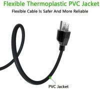 China Thermoplastic PVC Appliance Power Cord SJT Type US 3 Prong TV Power Cord for sale