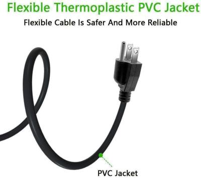 China Thermoplastic PVC Appliance Power Cord SJT Type US 3 Prong TV Power Cord for sale