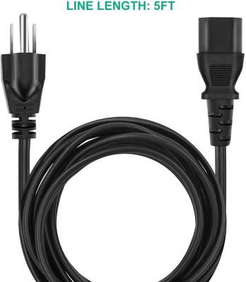 China JST Connector 3 Prong TV Cord ISO 14000 PC Fireproof Cooper Material for sale