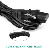 China UL 3 Prong Welder Power Cord 18AWG Industrial Electric Standard Grounding for sale