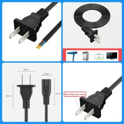 China 2 Pin CCC Power Cord Electrical Two Core Plug For Audio Home Appliances for sale