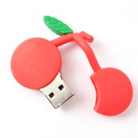 China Cherry Shaped Customized USB Flash Drive Uploading Data And Vido For Free 64G for sale