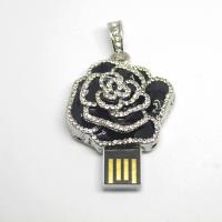 China Jewelry Style Flower USB Flash Drive 2.0 With Chips Hidden Inside for sale