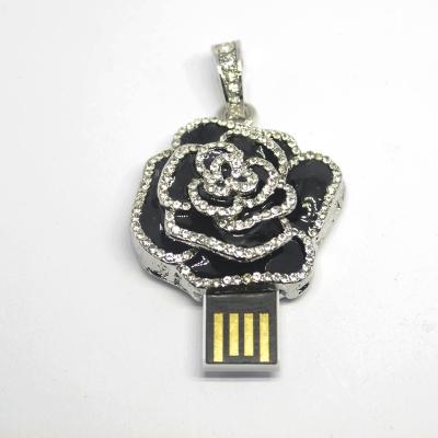 China Jewelry Style Flower USB Flash Drive 2.0 With Chips Hidden Inside for sale