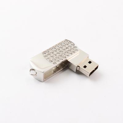 China PCBA 2.0 And 3.0 Crystal USB Flash Drive Silver Shiny Fast Speed for sale
