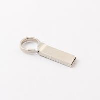 China Custom Logo Silver Matt Metal USB Flash Drive 2.0 64GB 128GB 20MB/S With Keyring for sale