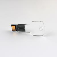China Transparent Clear Acrylic Key Usb Flash Drive 128GB Conform US Standard for sale