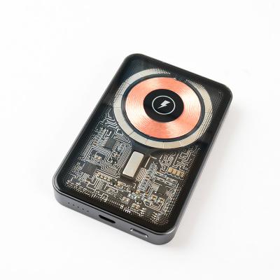 China Transparent Surface Magnetic Suction Style Fast Wireless Charger 15w 20w for sale