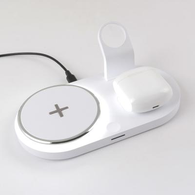 China Plastic White 4 In 1 Wireless Charger For Phone Earphone Watch Fast Charging for sale