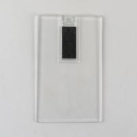 China Transparent Plastic Material Credit Card USB Sticks 2.0 128GB 64GB 15MB/S for sale
