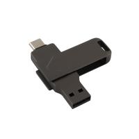 China Type C And Usb Both Port Fast Memory Stick Metal Body Gun Black Color for sale