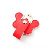 China Flower Shaped Leather USB Flash Drives 32GB 256GB Embossing Logo for sale