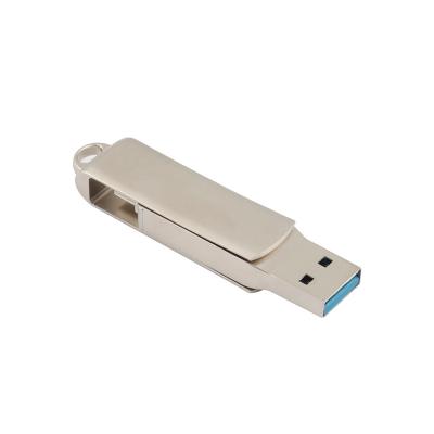 China Silver Body Laser LOGO Type C USB With Key Hole Can Put Lanyard And Keyring for sale