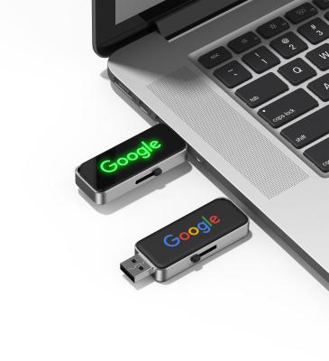 China 2gb Engraving Logo Crystal Flash Drive Shiny When Working At Computer With Led Light for sale