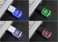 China Engraving Logo Led Light Crystal Usb Stick Oem Odm for sale