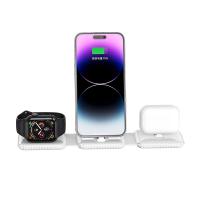 China Foldable Magnetic 3 In One Wireless Charger Vertical Fast Speed for sale