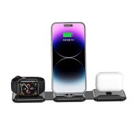 China Foldable 3 In 1 Wireless Charger Magnetic Vertical Fast Speed for sale