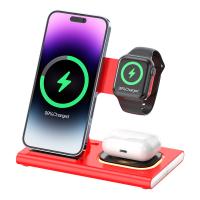 China Wireless 3 In One Foldable Charger For Phone Watch Earphone Print Logo for sale