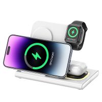 China Fast Foldable 3 In 1 Wireless Charger 15W For Phone Watch Earphone for sale