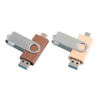 China Natural Wooden USB Flash Drive 2.0 3.0 With Type C + Usb A New Shapes Fast Speed for sale