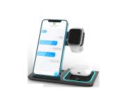 China 3 In 1 Can Foldable Fast Wireless Charger Customized Logo For Phone Earphone IWatch for sale