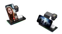 China LED Light Multifunction Wireless Charger for 15W Fast Charging and Qi-enabled Devices for sale