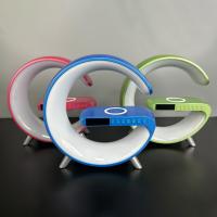China High-Performance 5 In 1 QI Wireless Charger With LED / Speaker / Clock for sale