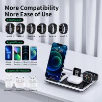 China Silver/Gray ABS Glass 3 In 1 Magnetic Foldable Wireless Charger Print Logo and Fast Charger for sale
