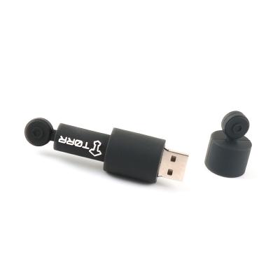 China Data Encryption Round Custom USB Flash Drives PVC/Silicone Material for sale