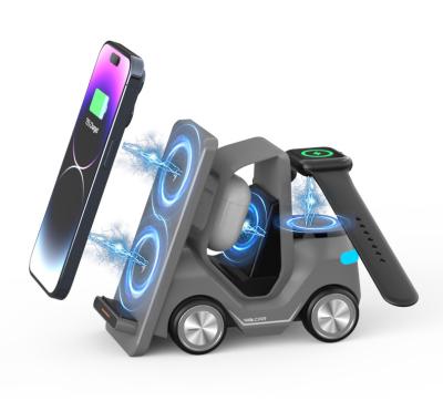 China 4 In1 15W Car Shaped Charging Station DC5V/1.2A  For Charging 3 Devices for sale
