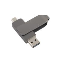 China Gun Black Metal Type C USB Flash Drives Twist Shaped Fast Speed 3.0 And 3.0 for sale