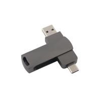 China Gun Black Metal Type C USB Flash Drives with Fast Speed 3.0 and 3.0 Twist Shapes for sale