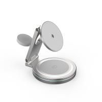 China 360-Degree Rotation 15W Magnetic Wireless Charger with Type C Cable 98.3*24.7*95.8mm for sale