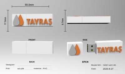 China Make Design By Free PVC USB Shape Follow Customer Design Make Very Fast for sale