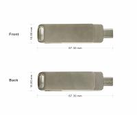 China Silver Matt Usb 3.0 With Type C Both Port Usb Flash Drive Phone And Computer Can Compatibility 256GB 512GB 1TB for sale