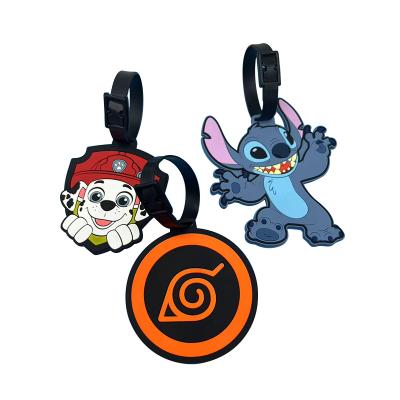 China Baggage Tag Follow Customer Design Made By Pvc Material Baggage Tag Put On Traveling Case Easy And Can Can Be Reused for sale