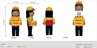 China DHL Delivery Woman Person Cartoon Usb Flash Drive Made By Customer Design for sale