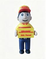 China DHL Delivery Man Person Cartoon Usb Flash Drive Made By Customer Design for sale