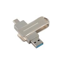 China Silver Metal Usb Flash Drive With Type C Use By Phone And Computer Type C Port for sale