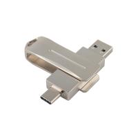 China Silver Metal Usb Flash Drive With Type C Use By Phone And Computer Type C Port for sale